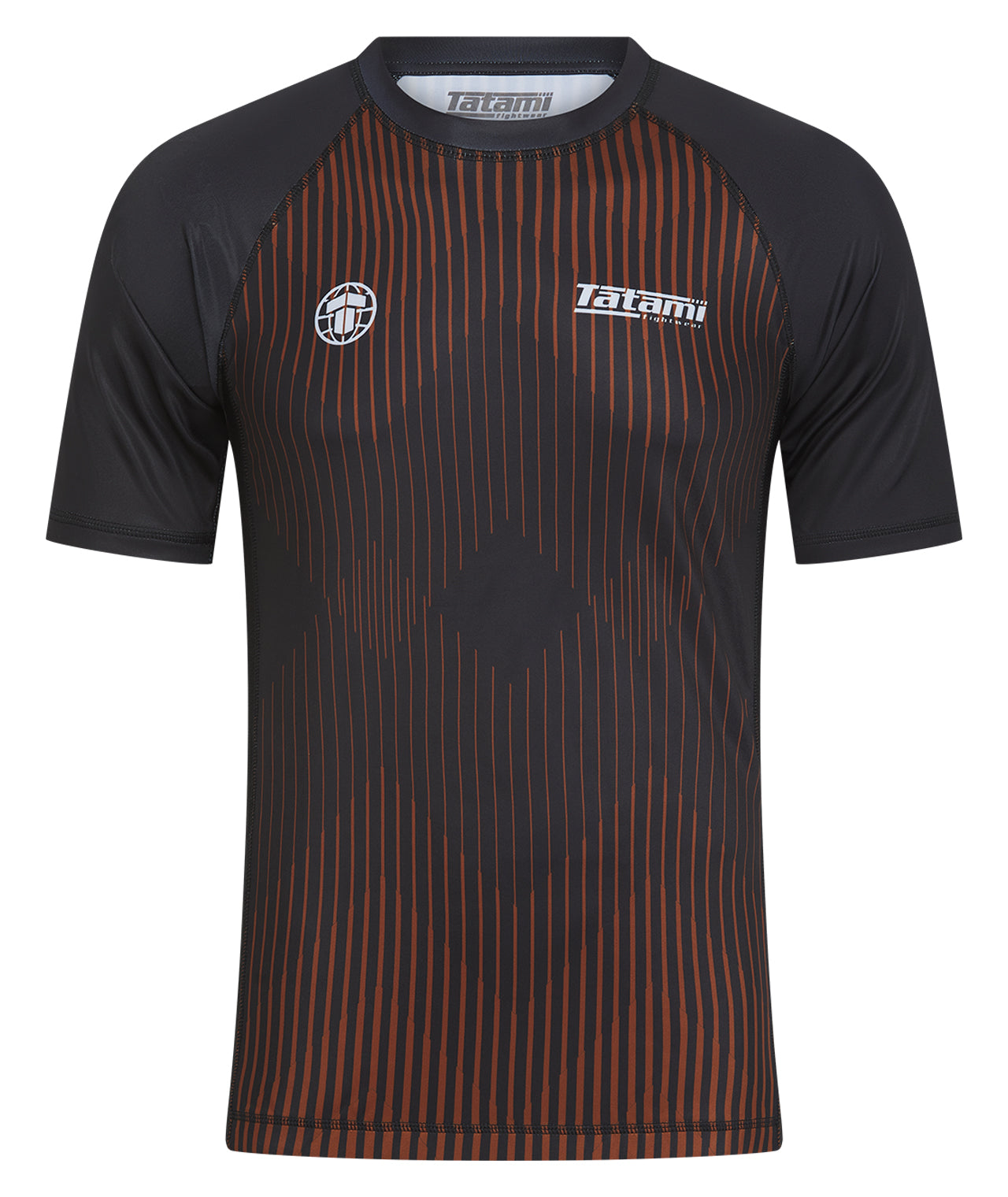 Striped Short Sleeve Rash Guard - Brown – Tatami Fightwear Australia